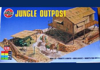 03382 JUNGLE OUTPOST MILITARY DIORAMA 1/72 | Assomodel